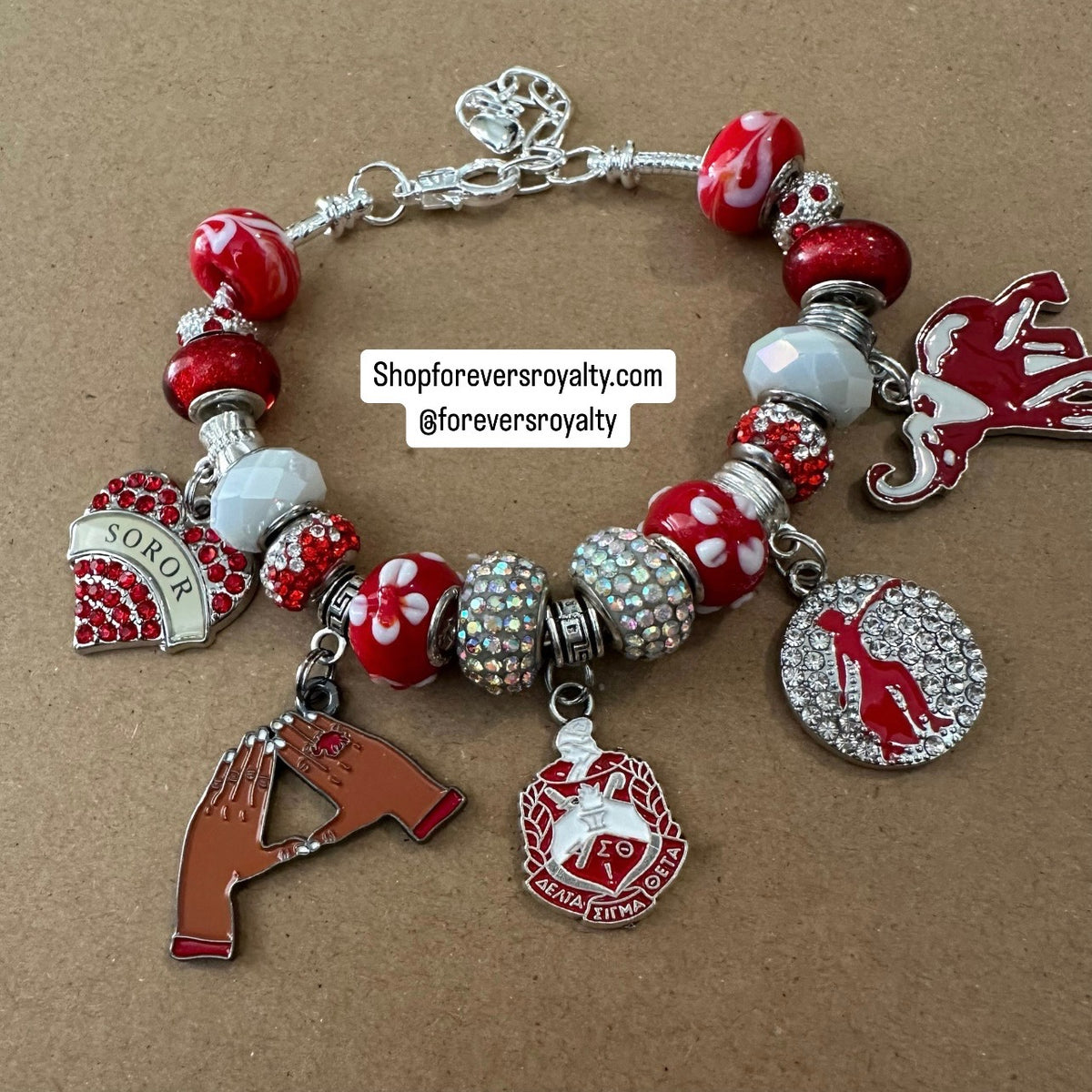 Delta Sigma Theta charm bracelet. – Forever Southern Royalty