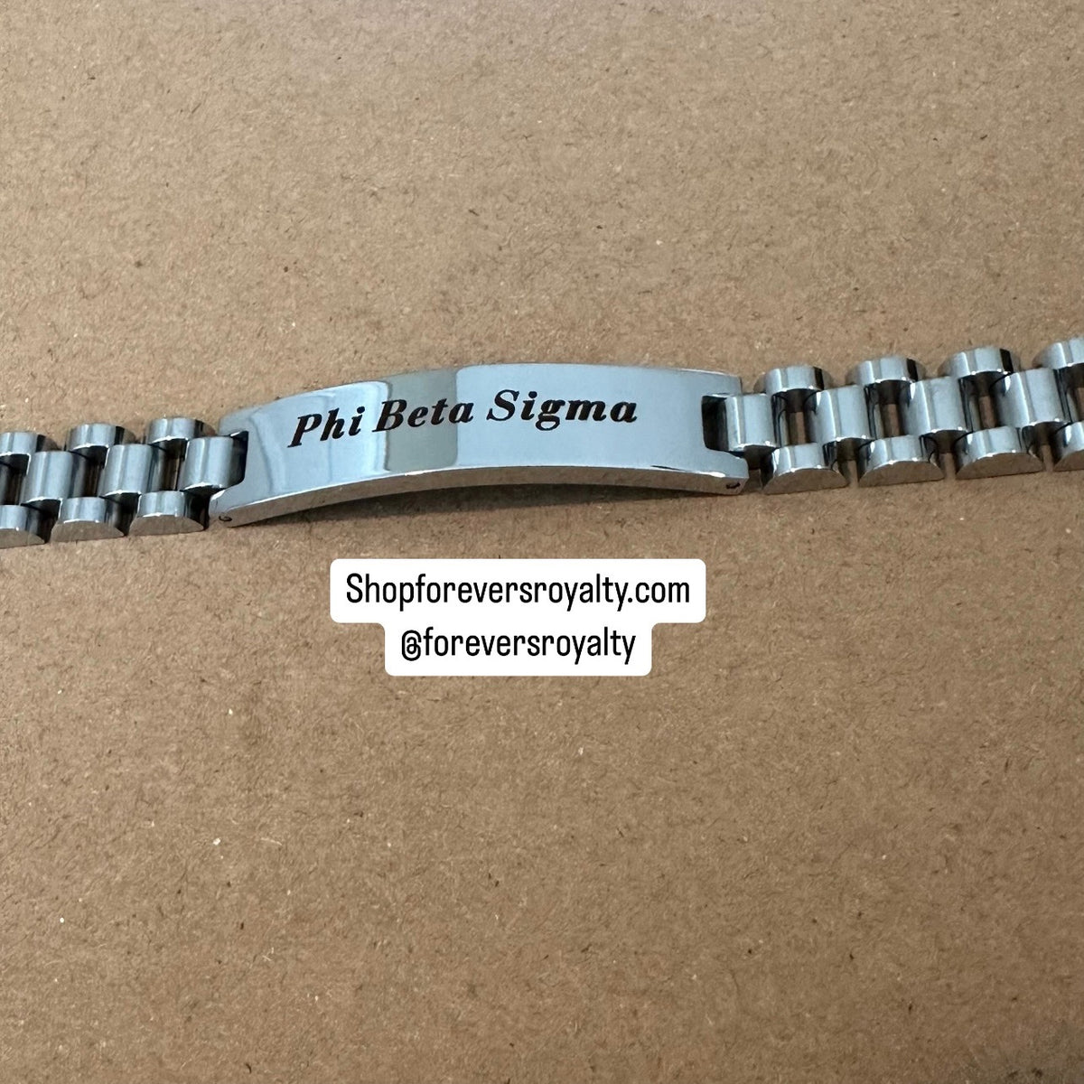 Silver metal Phi Beta Sigma bracelet. – Forever Southern Royalty