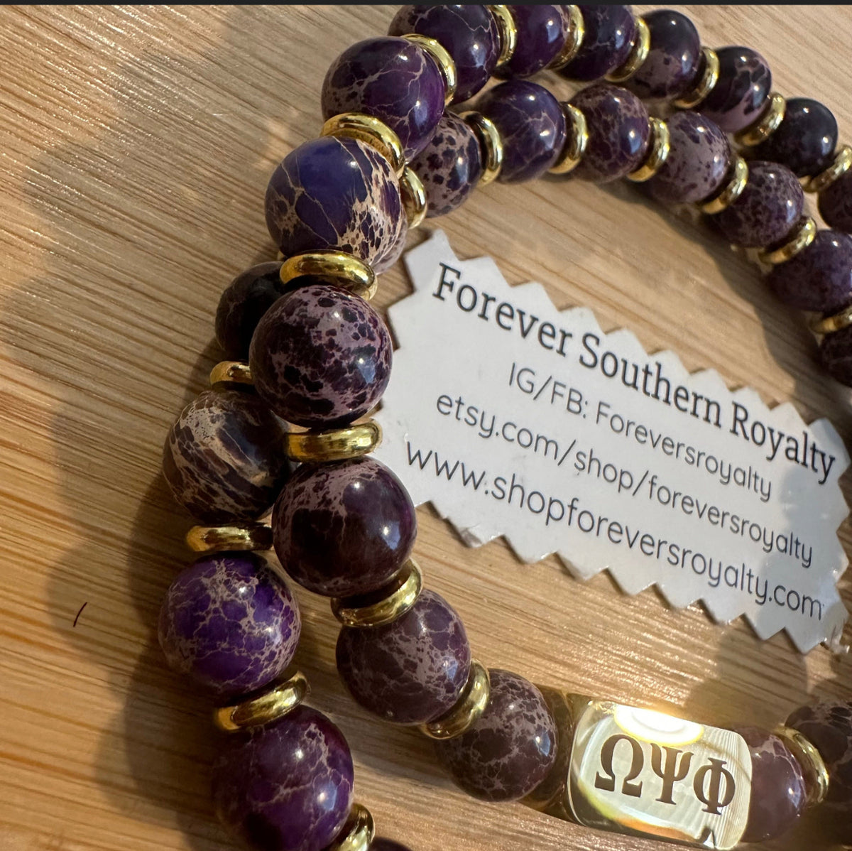 Omega Psi Phi purple bracelet – Forever Southern Royalty