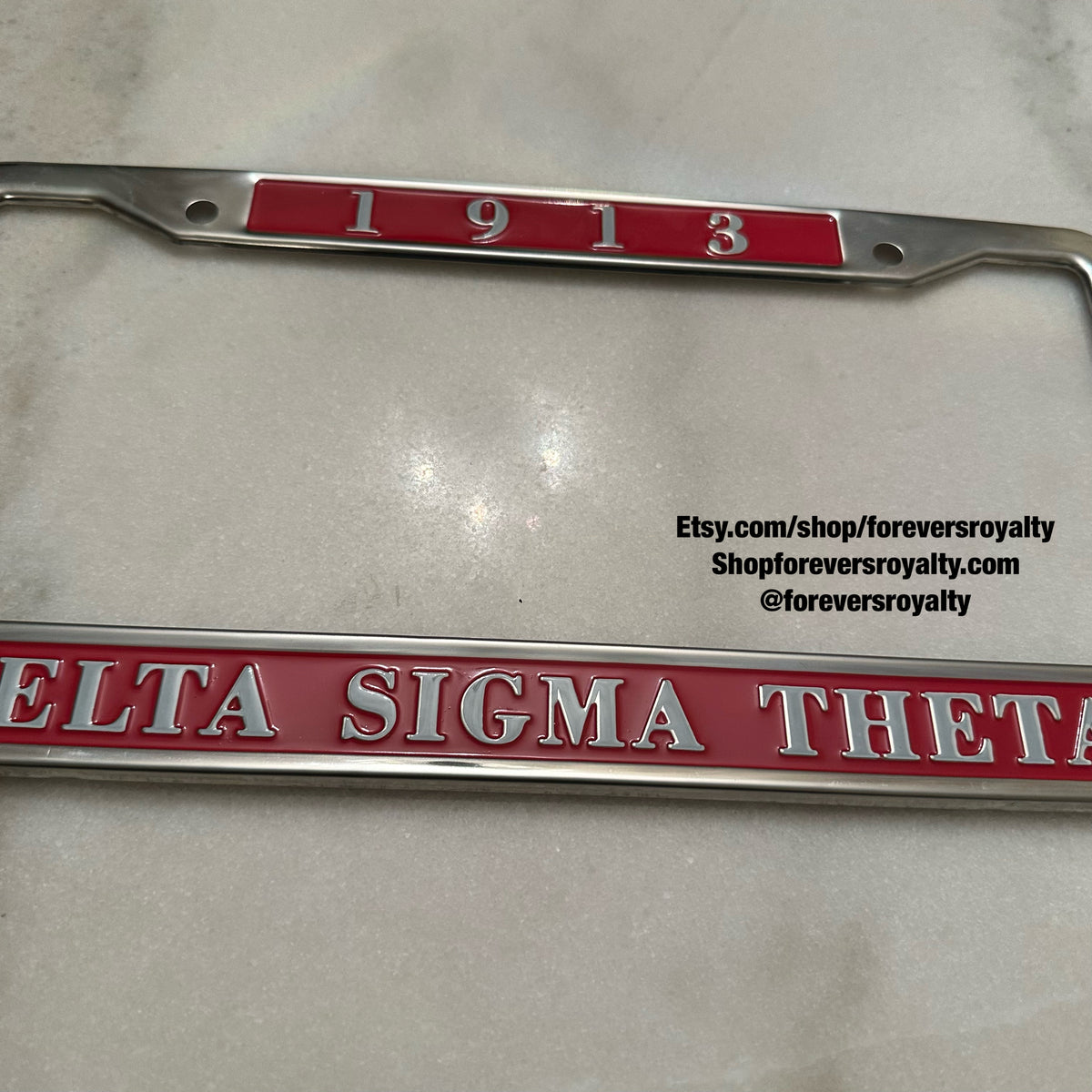 Delta Sigma Theta license plate frame – Forever Southern Royalty