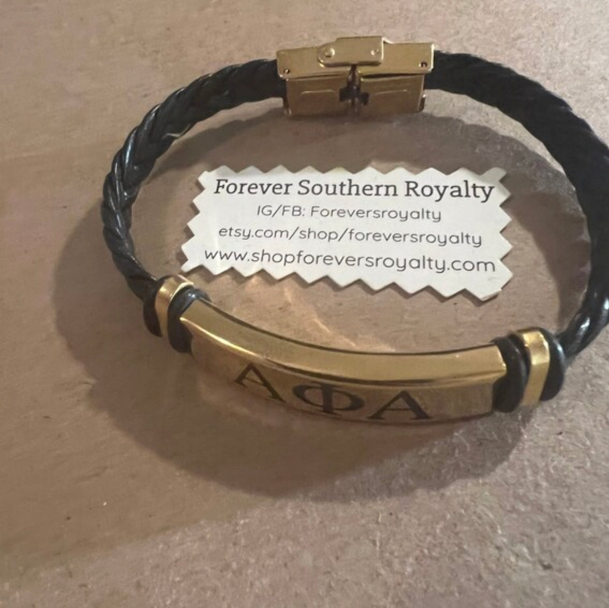 Leather Alpha Phi Alpha bracelet – Forever Southern Royalty